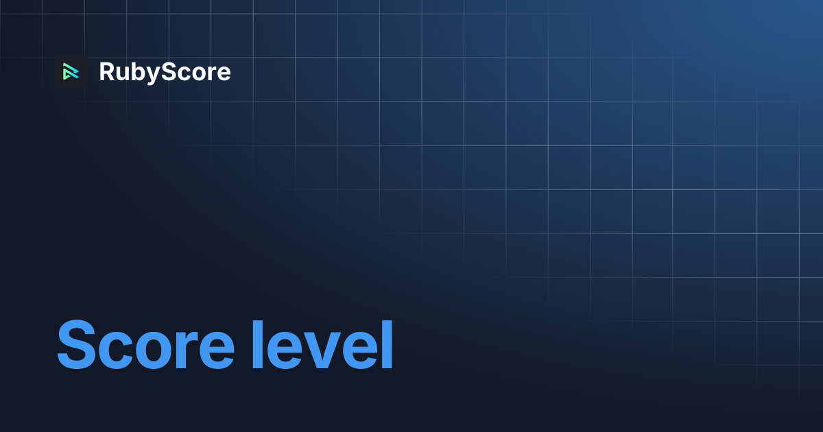 Score level | RubyScore